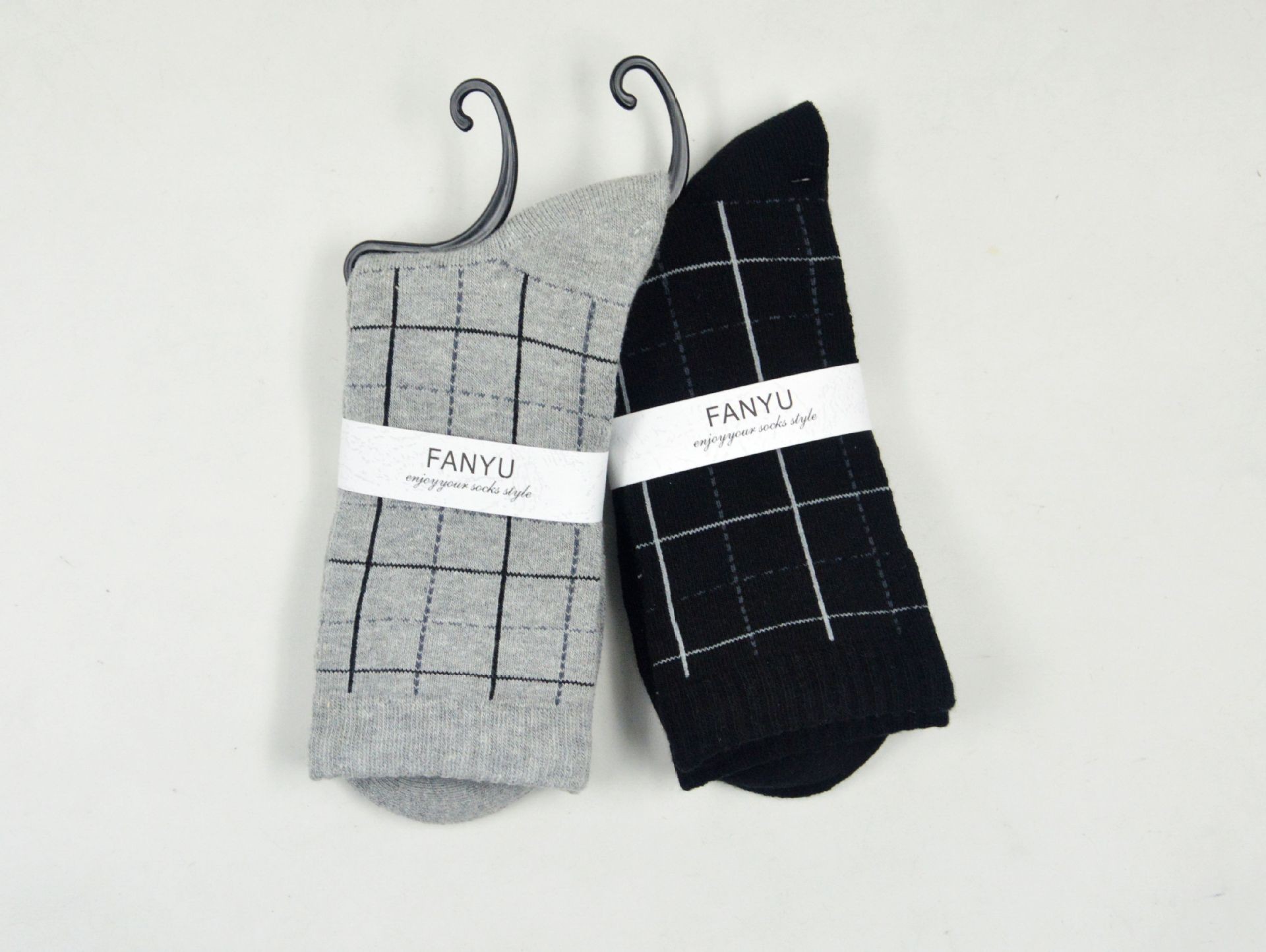 dashed line block thicken winter pile socks for men Factory Wholesale