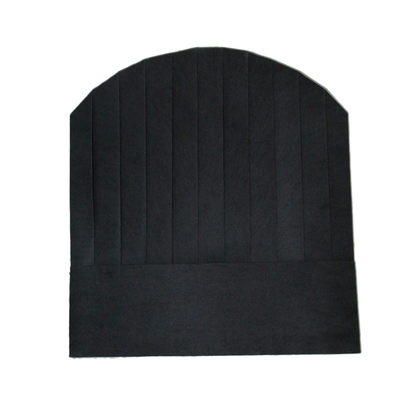 black round top paper disposable kitchen chef hat wholesale Factory ...