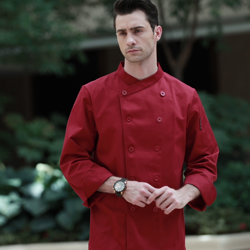 fall design KFC fried chicken store chef jacket uniform Factory Wholesale