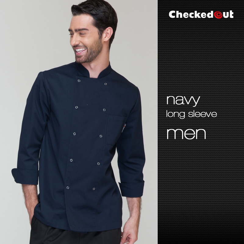 short long sleeve solid color chef uniform work wear both for women or ...