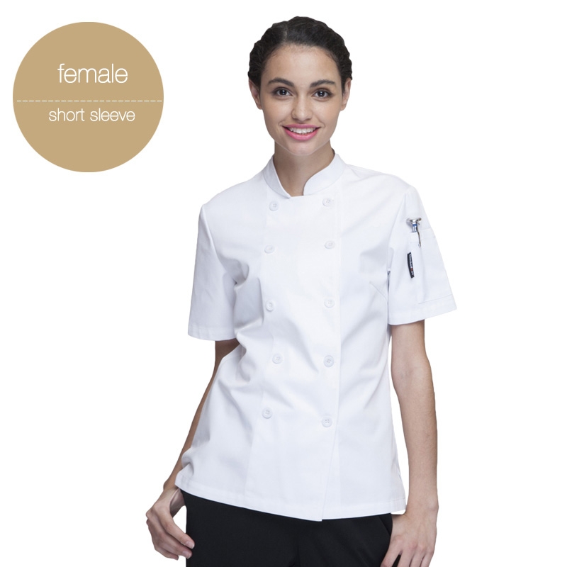 Chinese style collar double breasted restaurant kitchen cook uniform coat