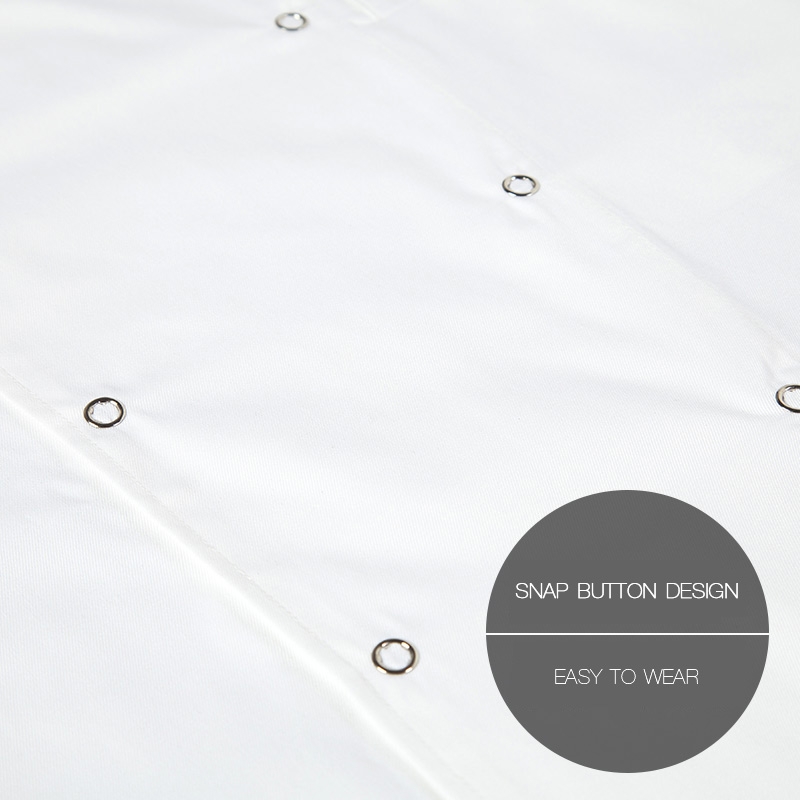 short sleeve snap button design chef jacket suit Factory Wholesale
