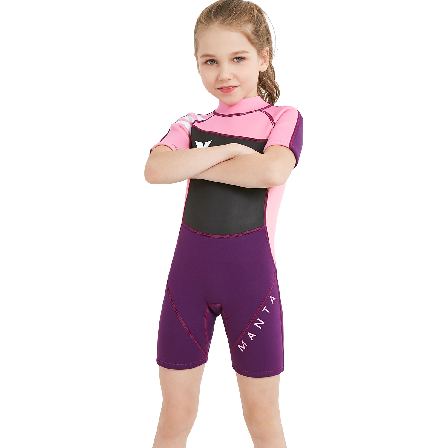 girl children wetsuit diving swimwear