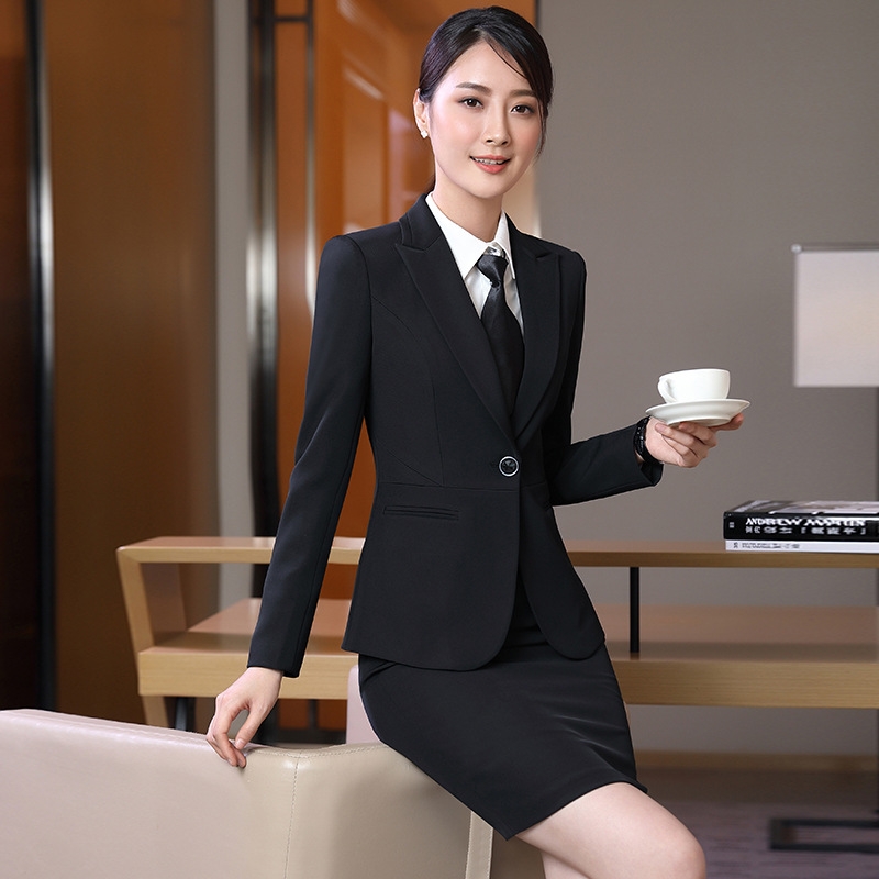 2018 new design wait staff office help desk uniform waitress suits