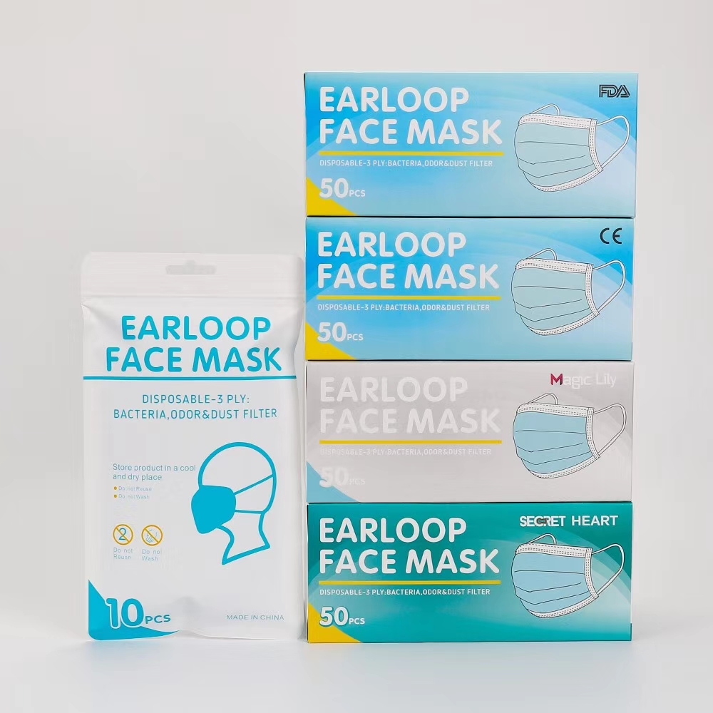 high quality FDA CE mask disposable mask face mask wholesale 50 pcs box ...