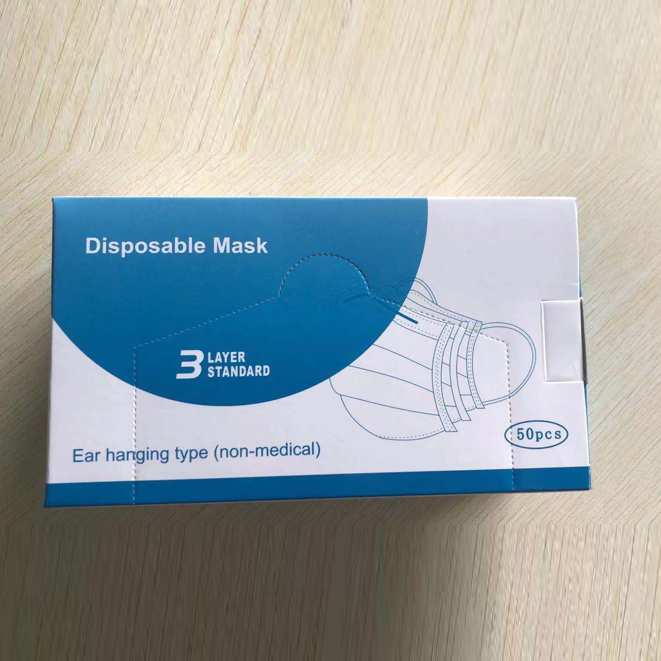 high quality 3-ply melt-blown non-medical disposable mask earloop face ...