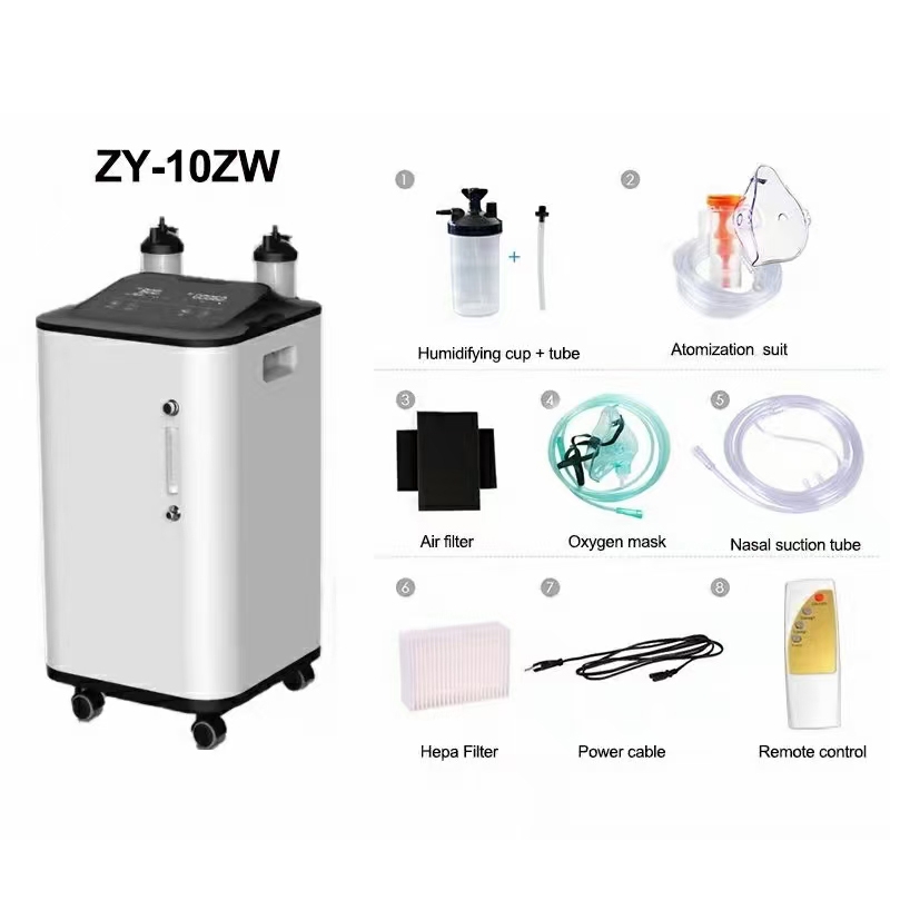 export to India 5L 8L 10L Oxygen Concentrator double flowmeter double ...