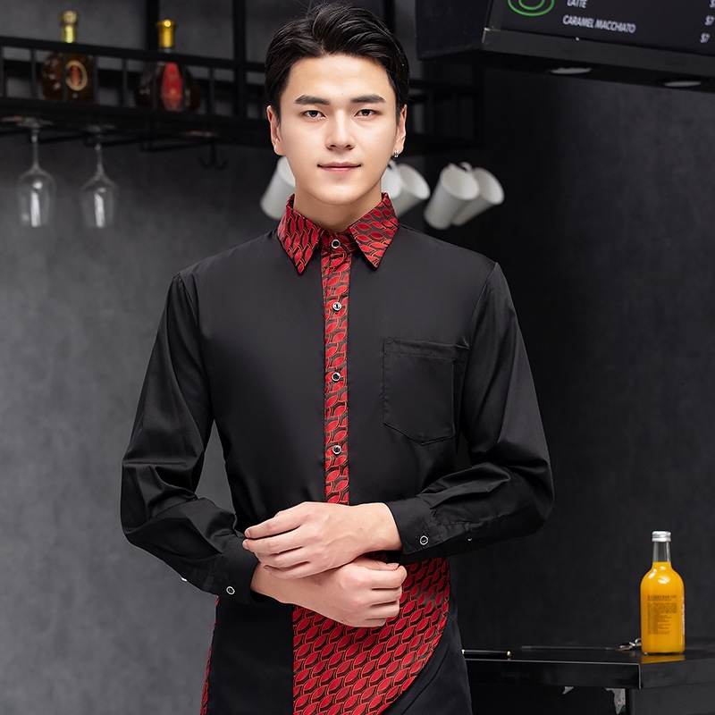 2025 new long sleeve store uniform tea house work jacket blouse staff ...