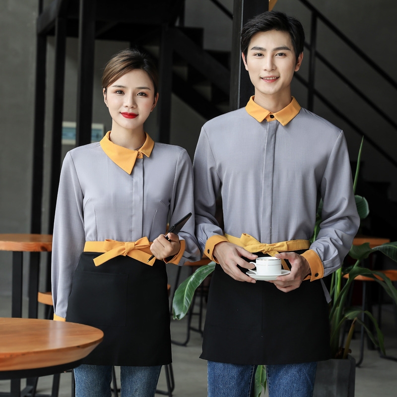 2025 new long sleeve shirt uniform tea house work jacket blouse wholesale