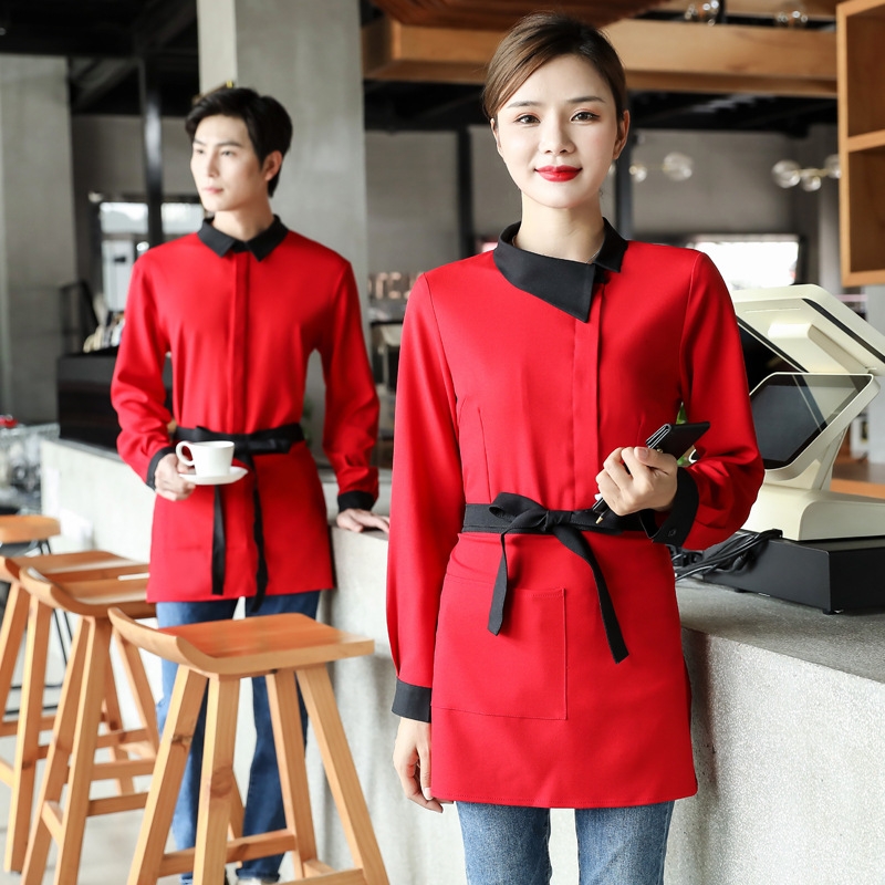 2025 new long sleeve shirt uniform tea house work jacket blouse wholesale