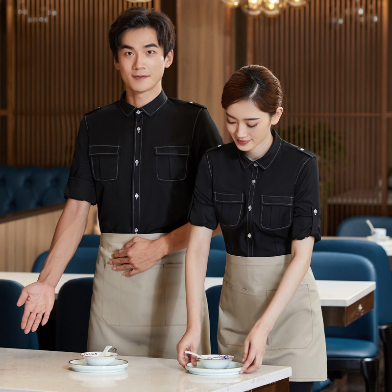 2025 new long sleeve shirt uniform tea house work jacket uniform blouse ...