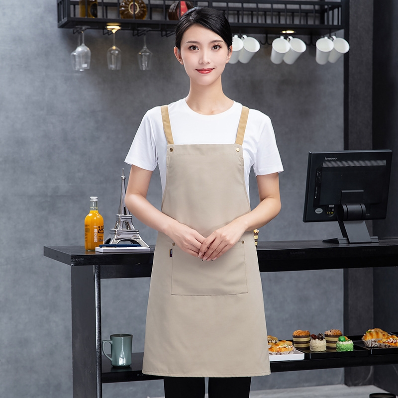 2025 hot sale dessert store staff apron waiter apron cafe women halter ...