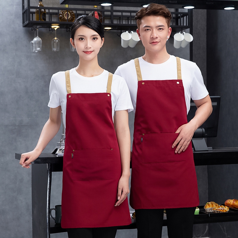 2025 hot sale dessert store staff apron waiter apron cafe women halter ...