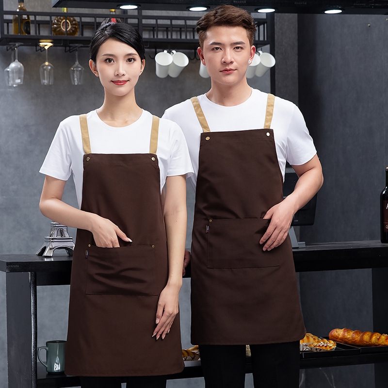 2025 hot sale dessert store staff apron waiter apron cafe women halter ...