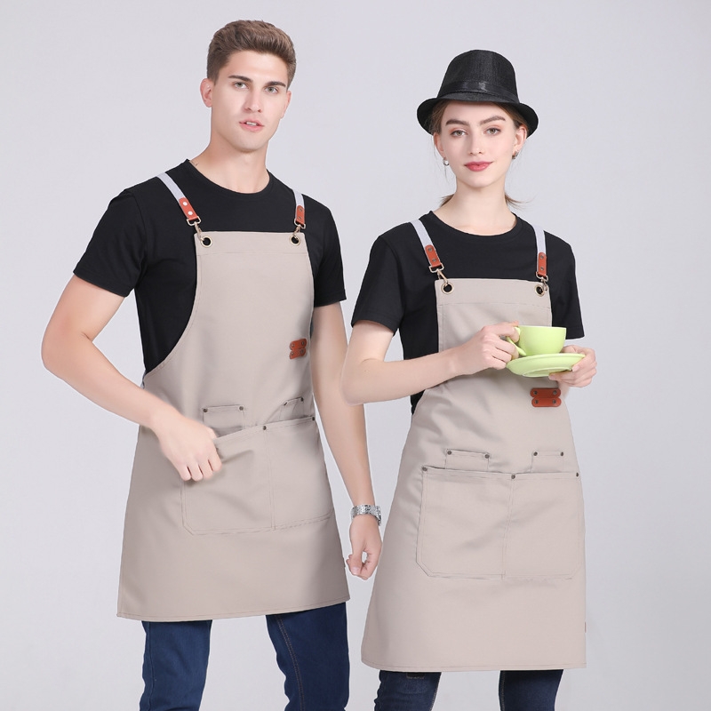 2025 blue denim super market staff apron waiter apron fresh store ...