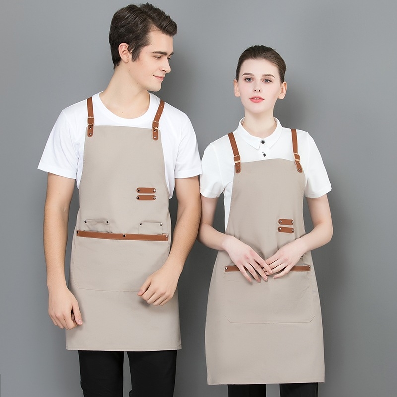 2025 europe style canvas long halter apron super market fresh vegetable ...
