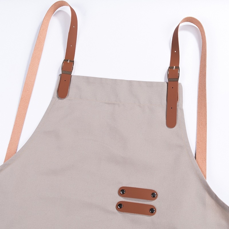 2025 europe style canvas long halter apron super market fresh vegetable ...