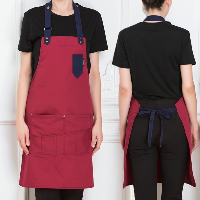 2025 English style canvas long halter apron super market vegetable ...