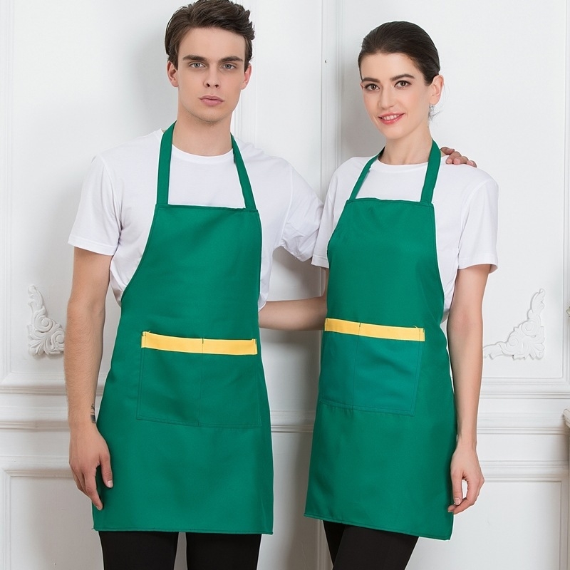 2025 cheap long halter apron super market vegetable store milk tea ...