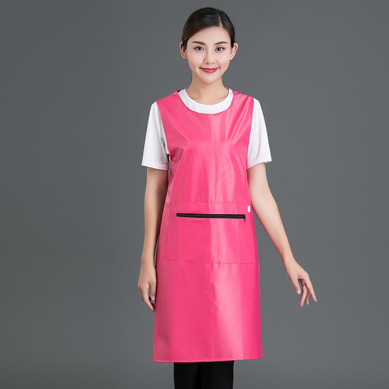 2025 PU leather halter apron meat market vegetable store milk tea apron