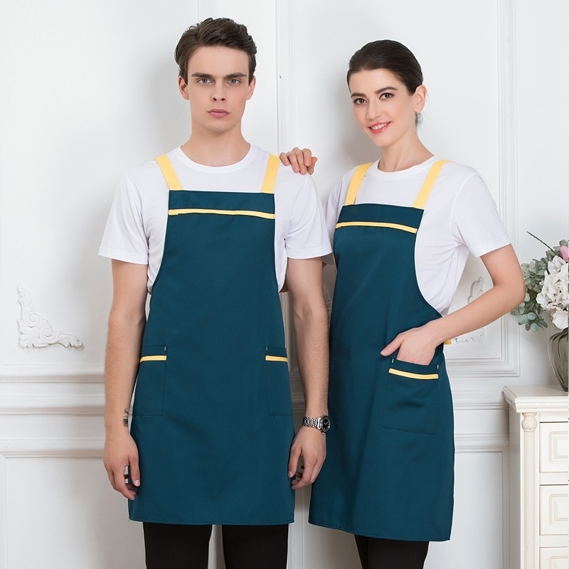 2025 America design halter apron vegetable store milk tea apron friut ...