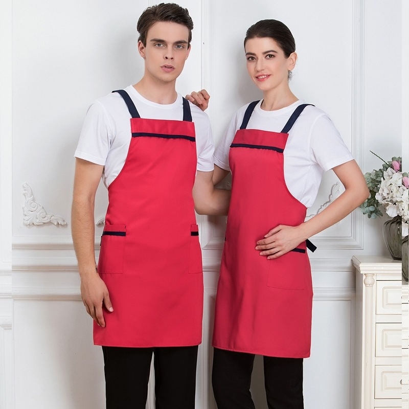 2025 America design halter apron vegetable store milk tea apron friut ...