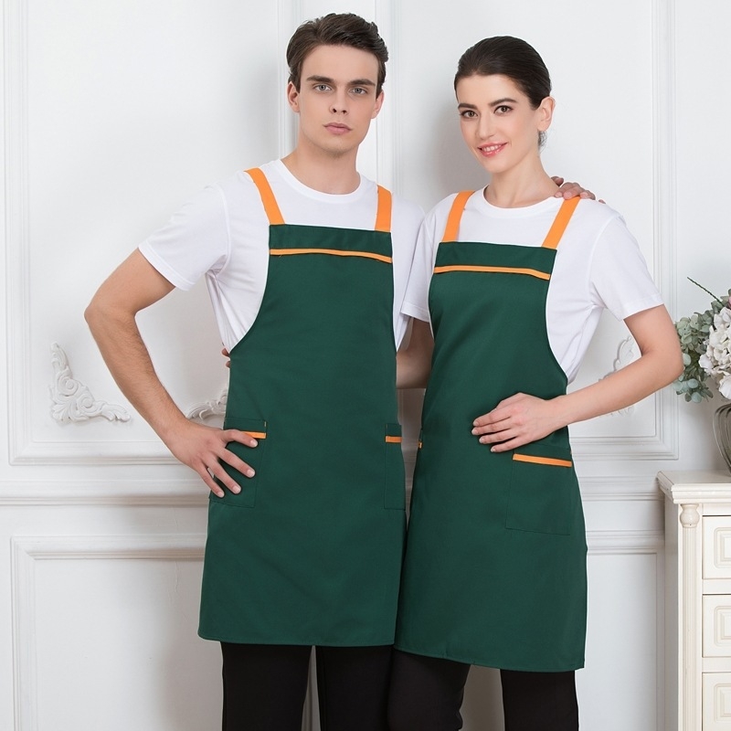 2025 America design halter apron vegetable store milk tea apron friut ...