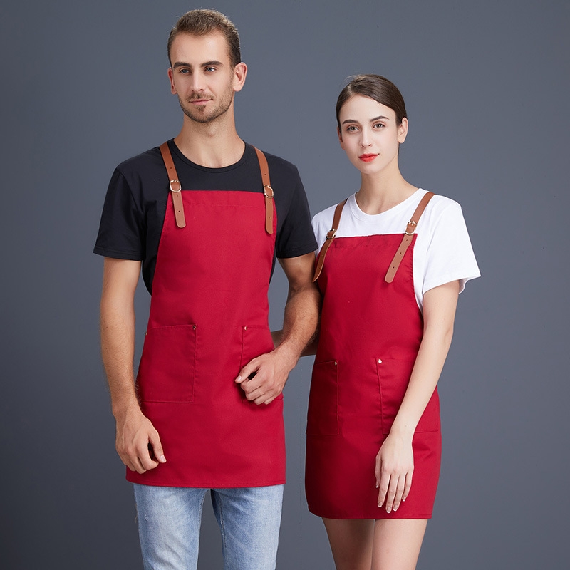 2025 Europe thicken halter apron vegetable store milk tea apron friut ...