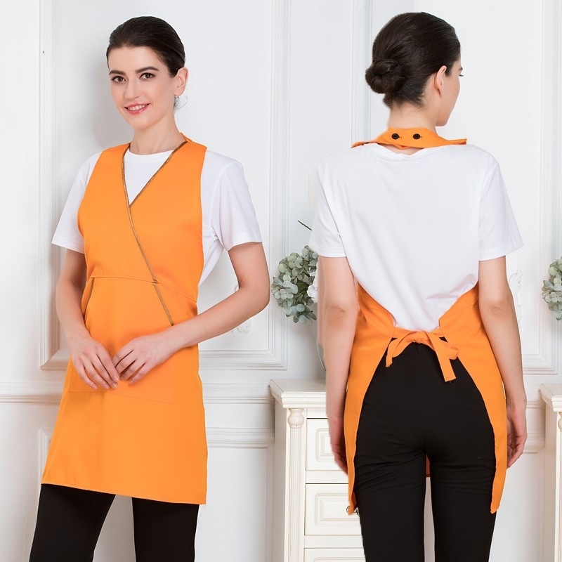 2025 Europe cross neck halter apron vegetable store milk tea apron ...