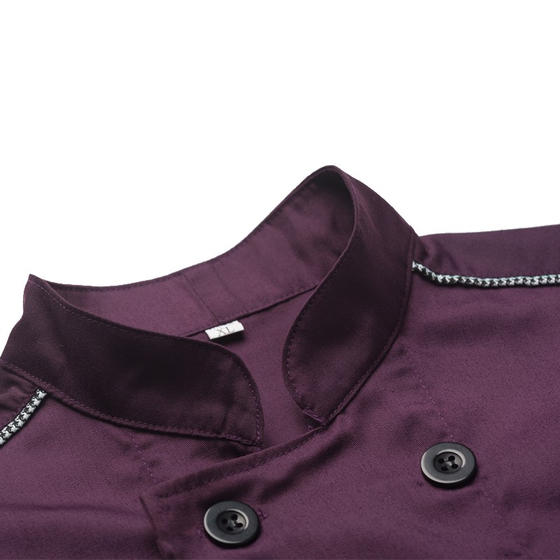 special purple color short sleeve chef coat Factory Wholesale