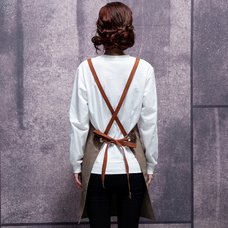 2025 Europe upgraded canvas fabric pocket halter apron cafe waiter ...