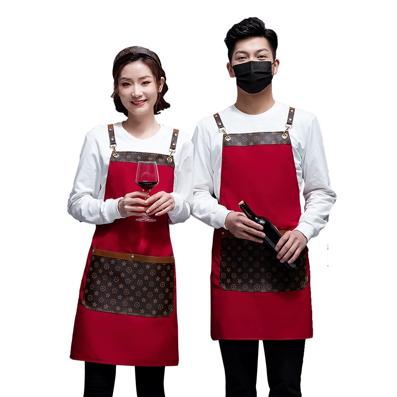 2025 Europe upgraded canvas fabric pocket halter apron cafe waiter ...