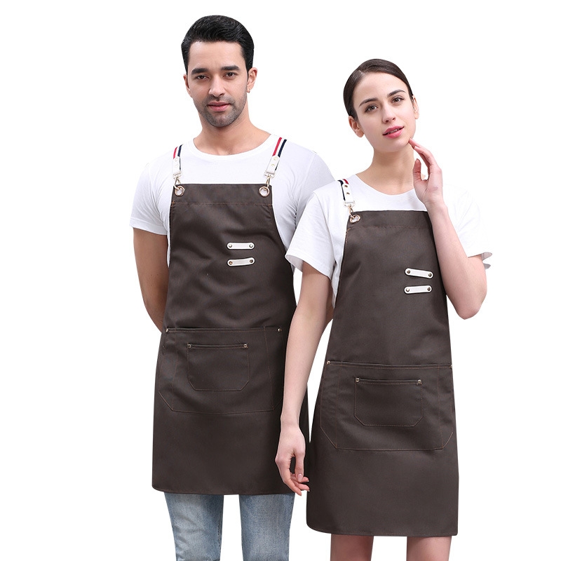 2025 Europe America fruit store apron yellow halter apron cafe pub ...
