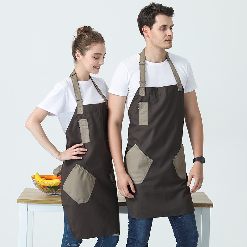 2025 fashion canvas halter apron fruit store apron long apron household ...