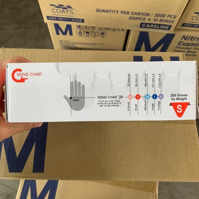 hartalega coats careline box 200pcs non-sterile nitrile disposable ...