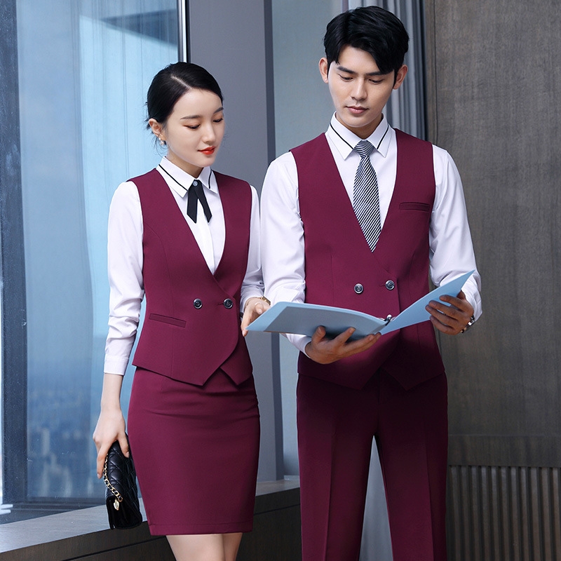 2022 fashion rail way Attendant uniform Suits vest pant shirt blouse ...