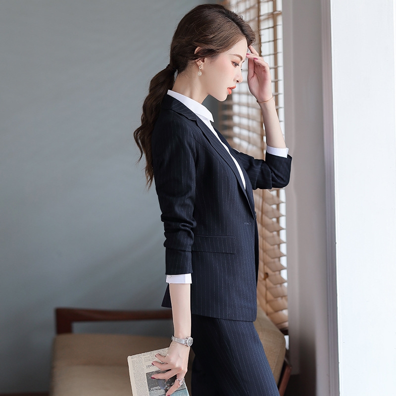 2025 fashion stripes women Attendant pant skirt Suits OL women sales ...