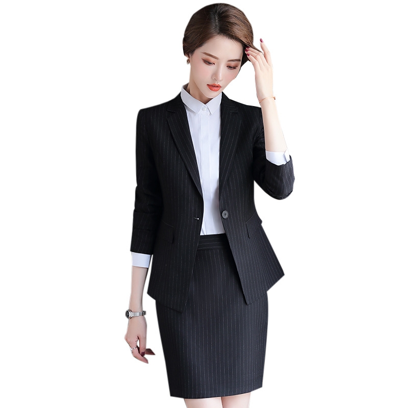 2025 fashion stripes women Attendant pant skirt Suits OL women sales ...