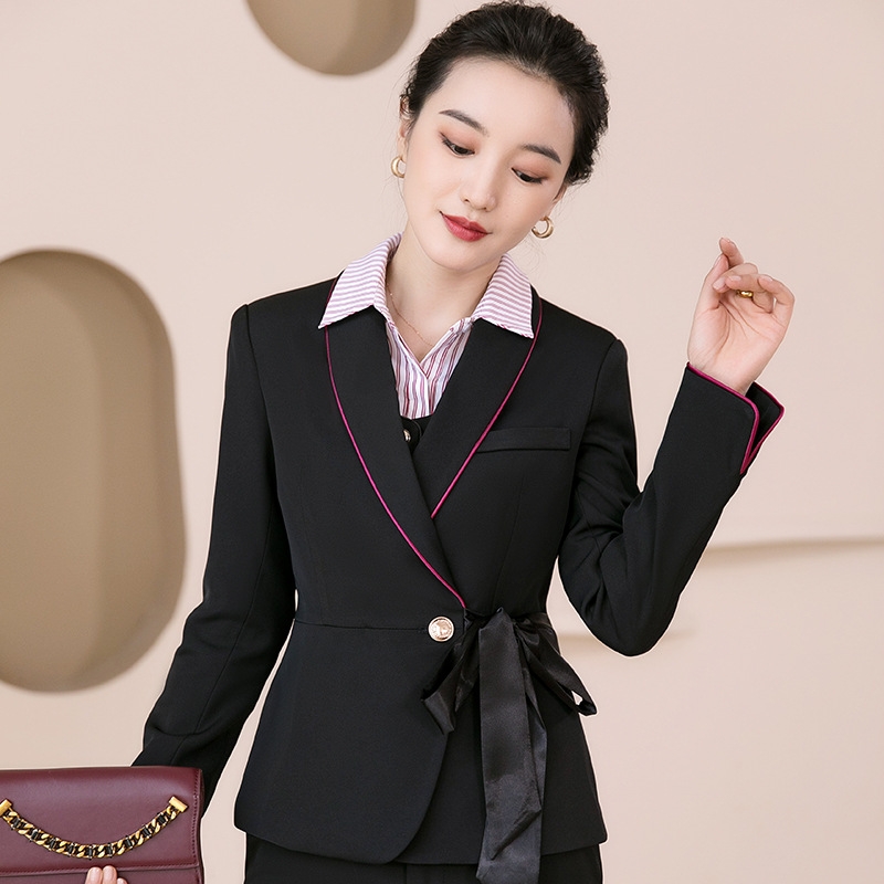 2025 fashion upgrade slim fit business office women flight Attendant dress blazer Suits sales ...