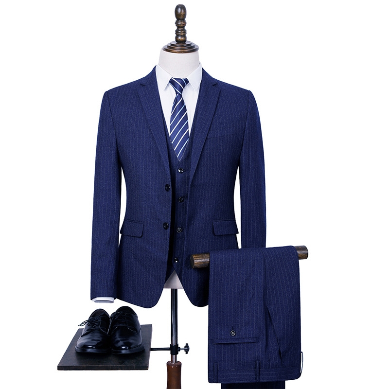 fashion stripes good fabric upgrade business office lady men suit sales ...