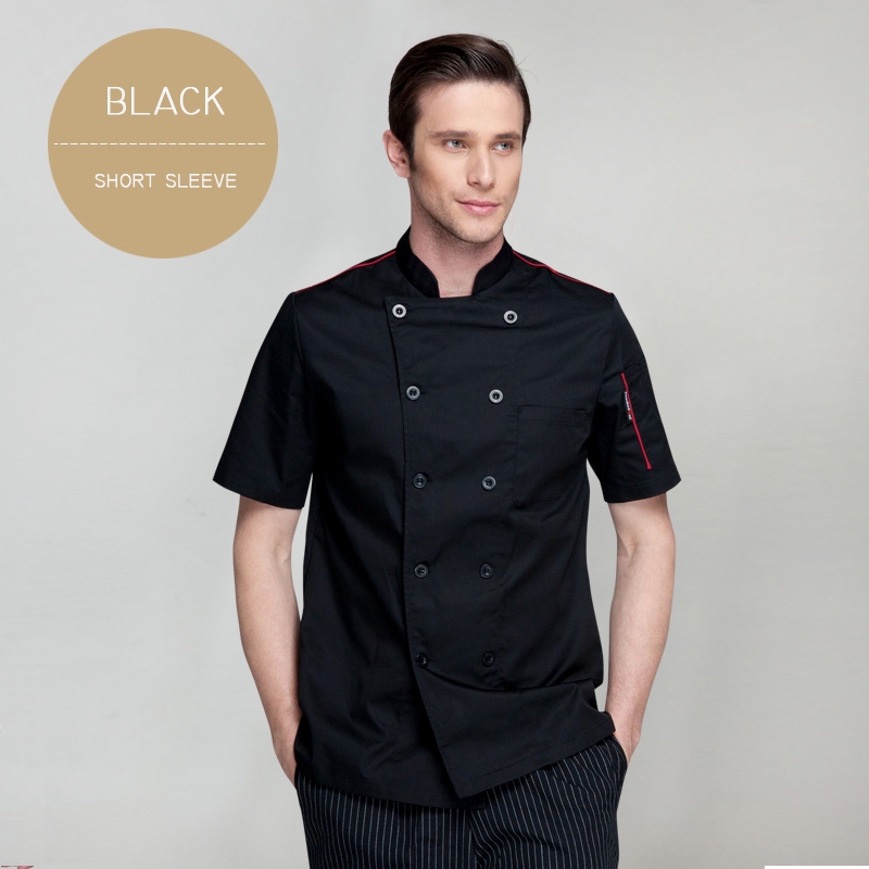 fashion Europe America design short/ long sleeve stand collar men cook ...