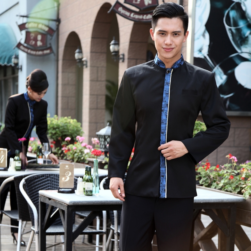 curve front opening special waiter waitress blazer blouse Factory Wholesale