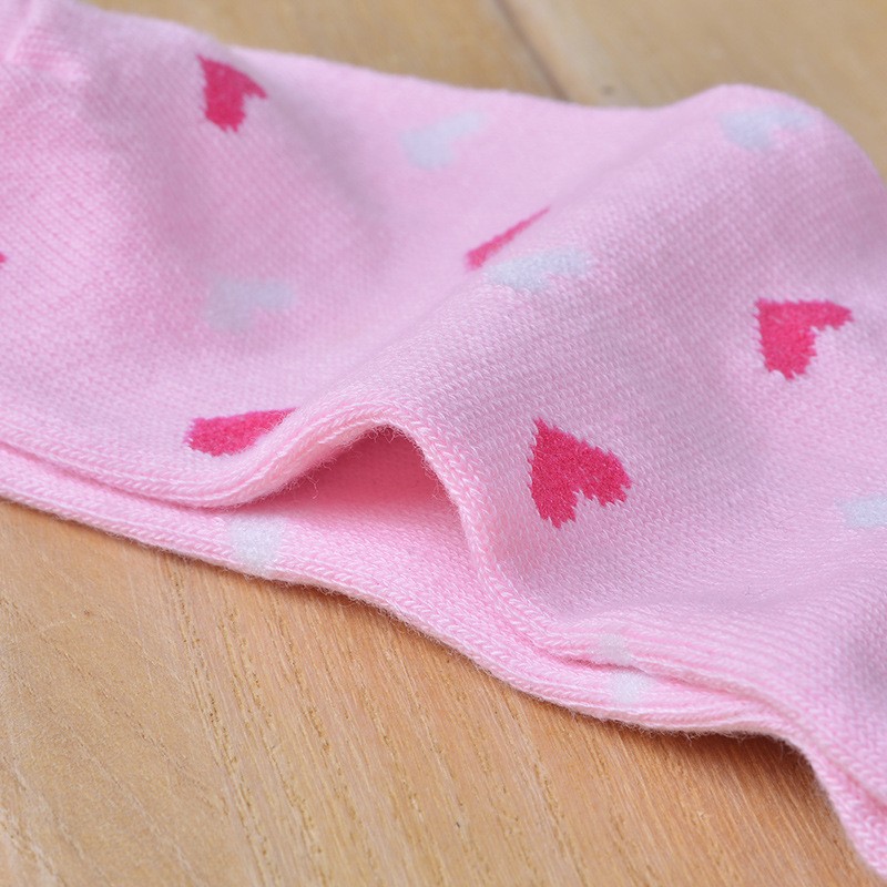 cute small heart print women socks Factory Wholesale